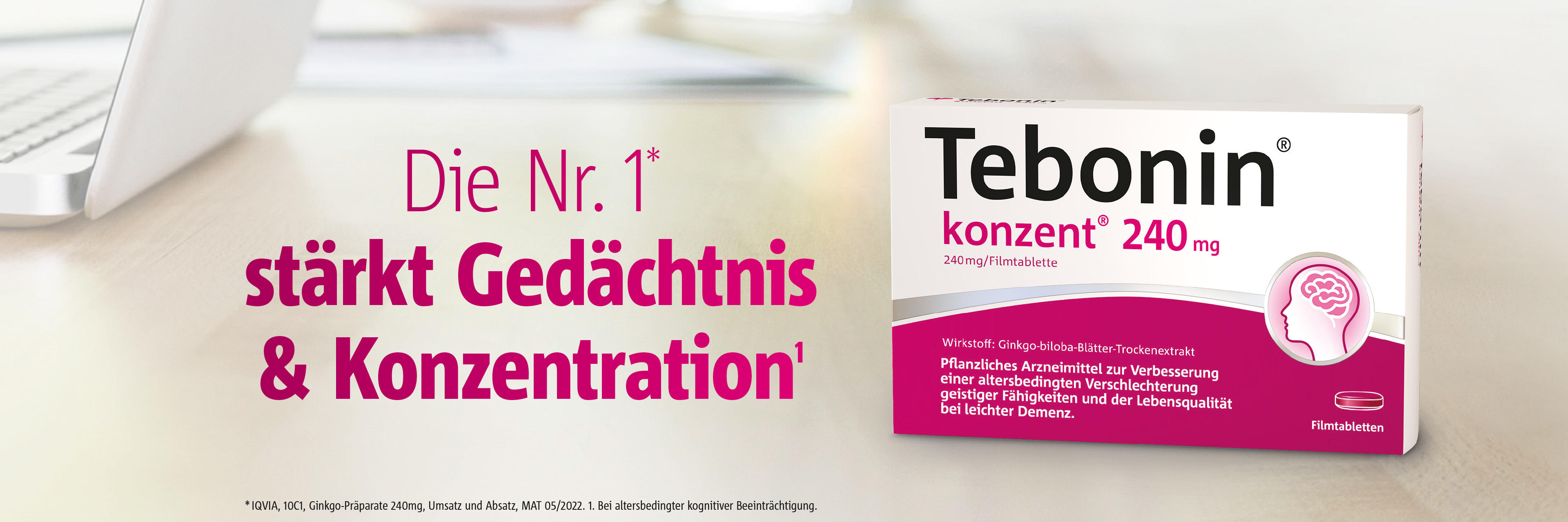 Startseite Produkte Tebonin® & Vergesslichkeit